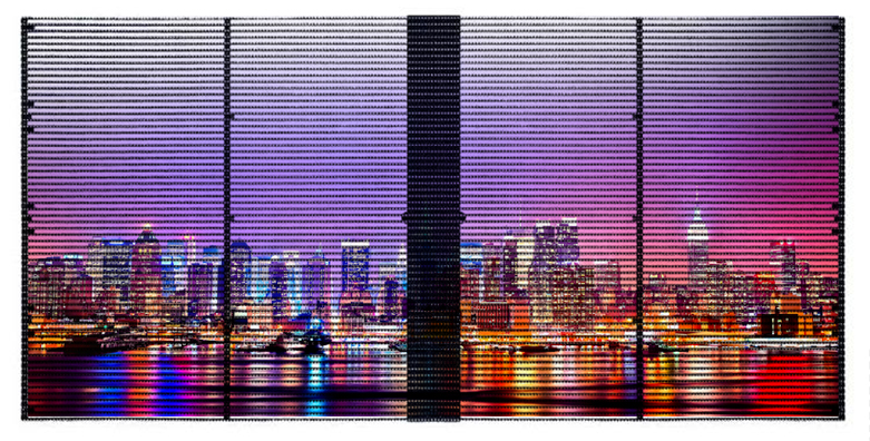 adhesive led transparent film screen